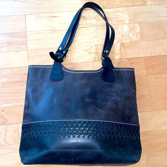 Born | Bags | Born Black Bolo Leather Tote Handbag | Poshmark